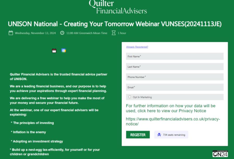 Joining Quilter Courses | UNISON College